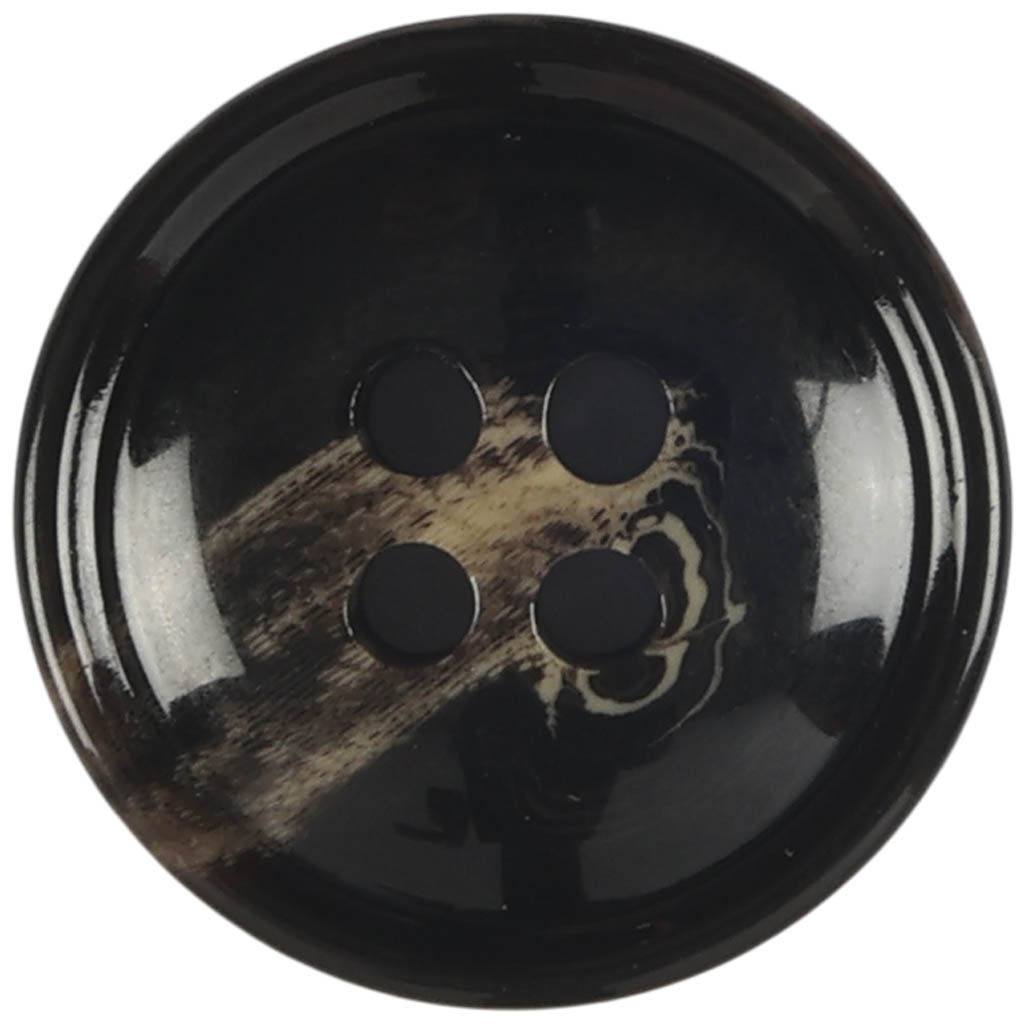 Jakkeknap 4-huls 25mm Brun